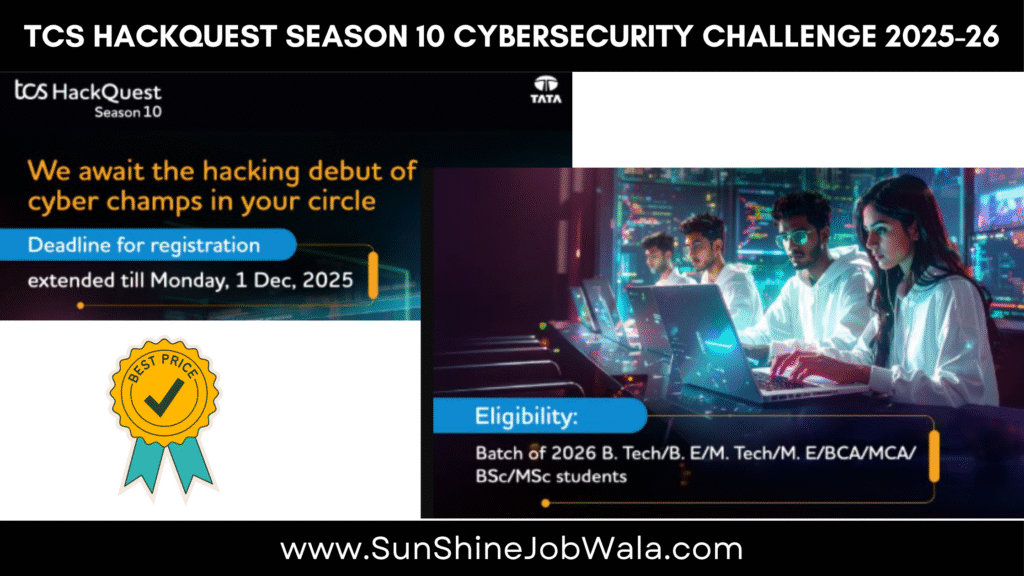 TCS HackQuest Season 10 2025 | Cybersecurity Challenge | Win Prizes Worth ₹5 Lakhs ...