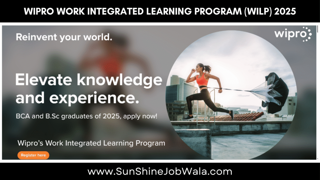 Wipro Work Integrated Learning Program (WILP) 2025 | Wipro Scholar Trainee - sunshinejobwala.com